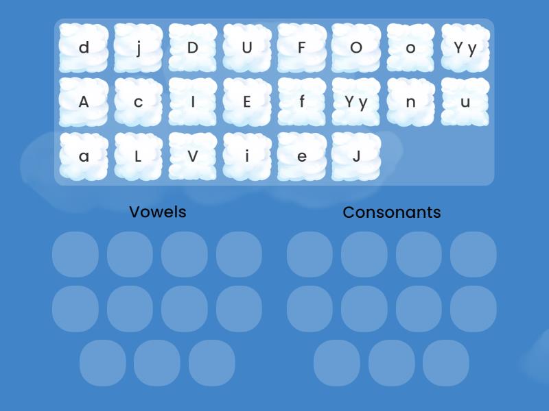 ITEL 1.19 Vowel or Consonant (Upper or Lower Case Except Yy in Each ...