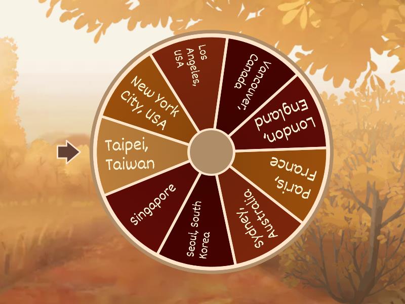 English D - DP 16 - City Selection Wheel - Spin the wheel