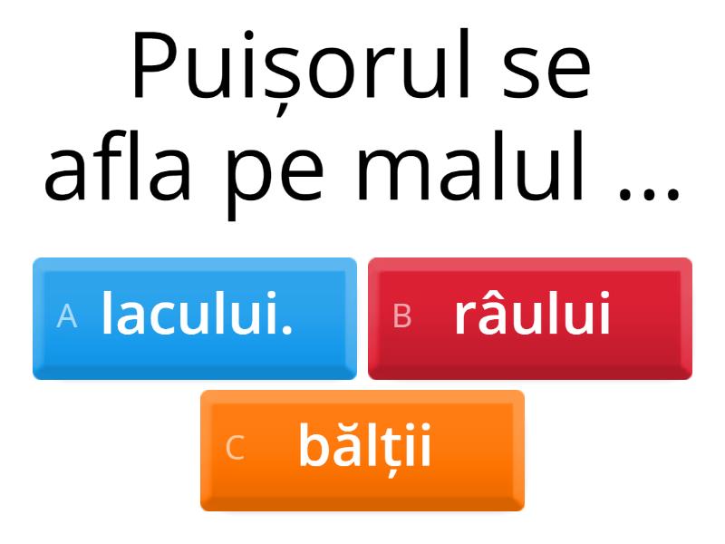 Povestea puisorului motat - Cuestionario