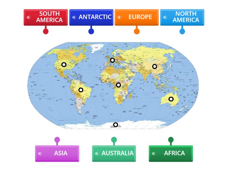 CONTINENTS - Labelled diagram