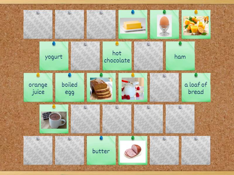 Breakfast memory - Matching pairs