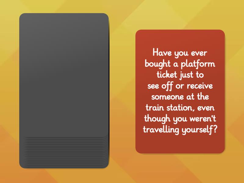 train - Speaking cards