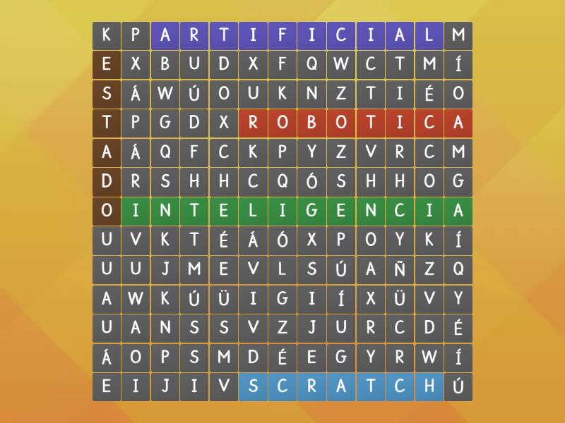 Inteligencia Artificial - Sopa de letras
