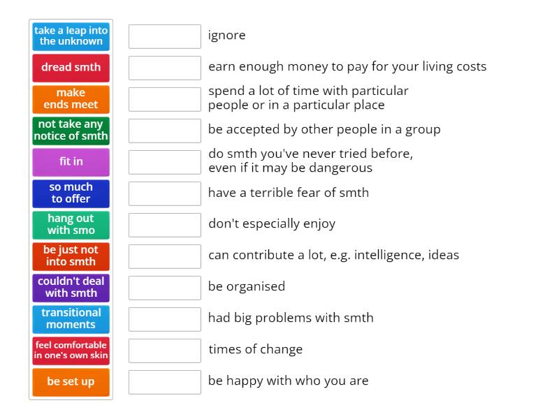 SO B1+ 3.2 Lexical chunks - Match up