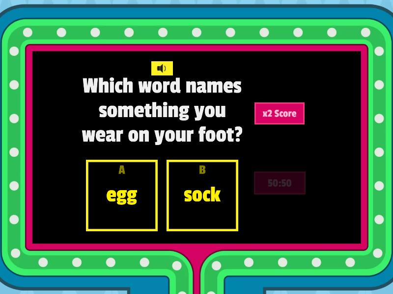 Double consonant word game - Gameshow quiz
