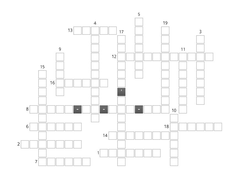 28 May 2024 Vocabulary test - Crossword