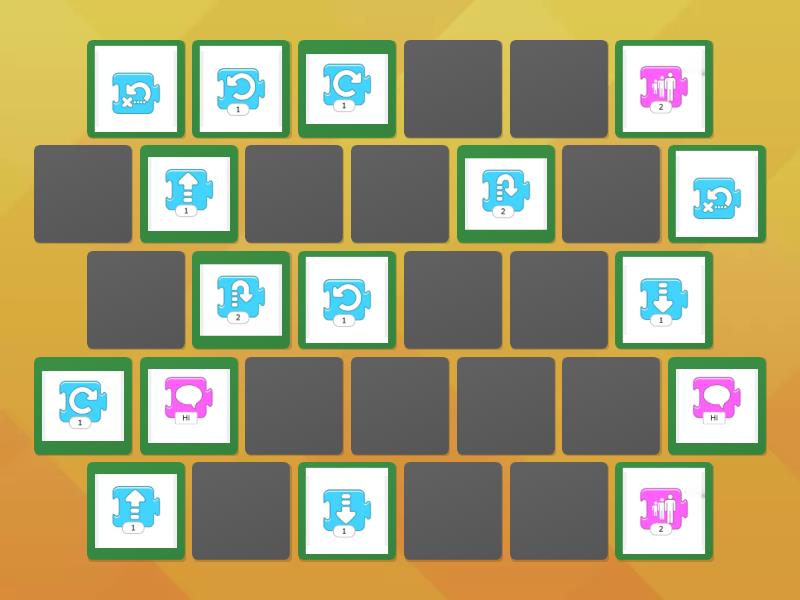 BLOQUES SCRATCH JR - Matching pairs