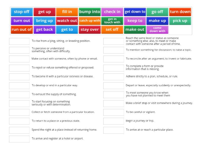 Upper-Intermediate Module 7 SB+WB Phrasal Verbs - Match up