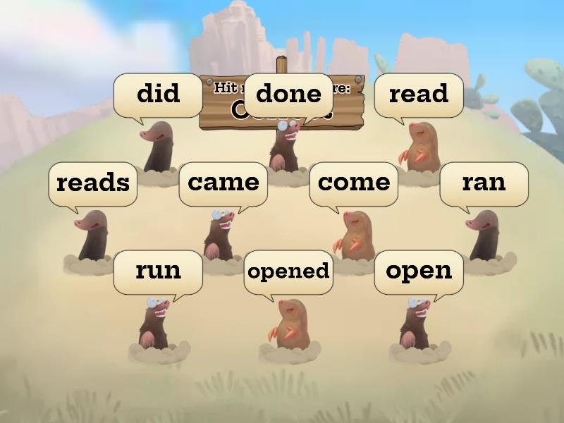 Hit the Past simple verbs - Whack-a-mole