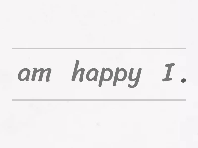 Word order - verb "to be" - Unjumble