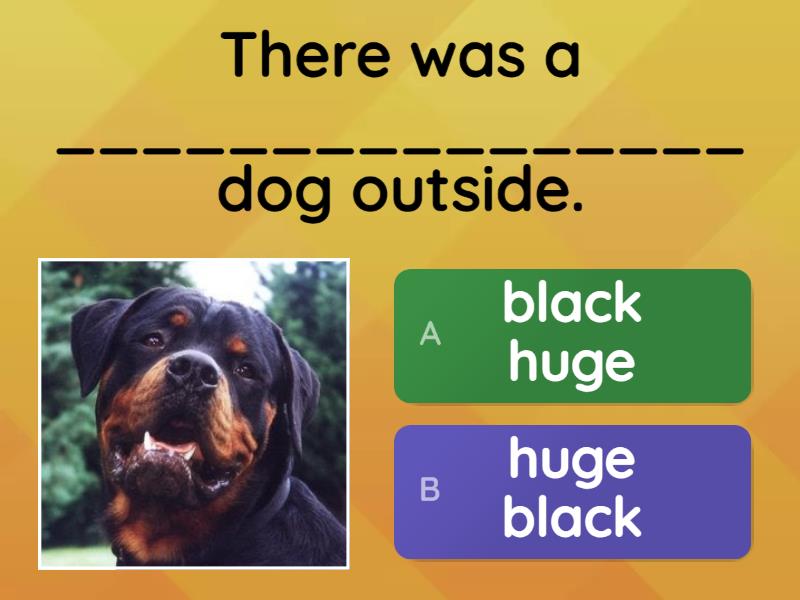 Order adjectives - Quiz