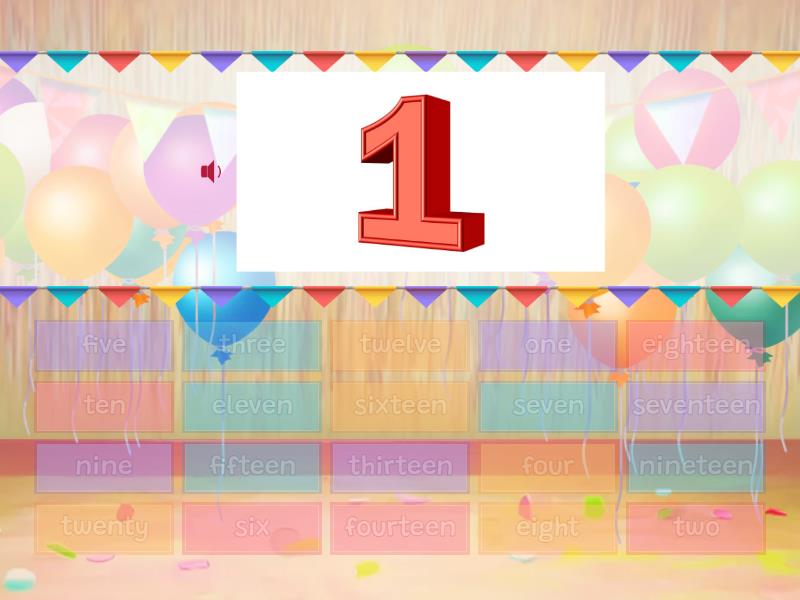 Numbers1-20 - Find the match