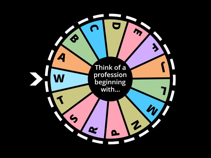 Alphabet wheel - Spin the wheel