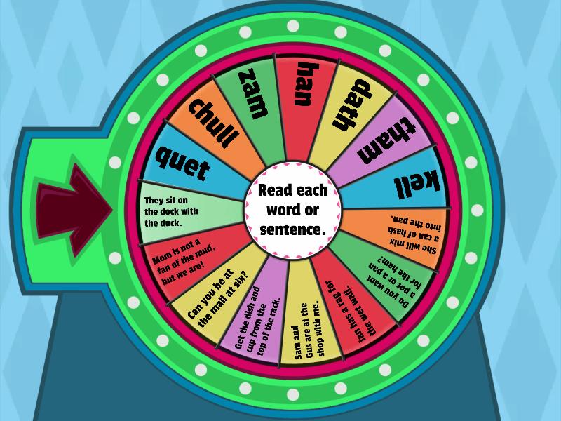 Step 1 Review Words and Sentences - Spin the wheel
