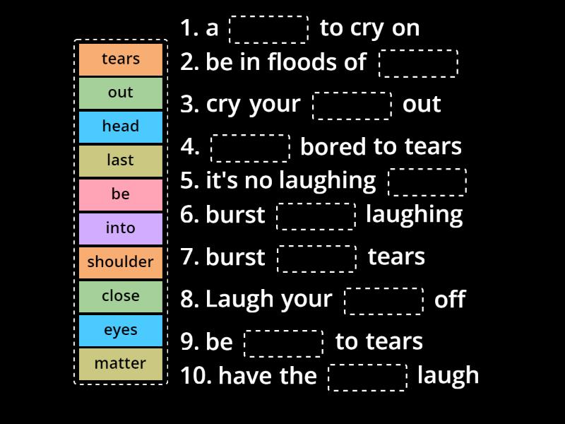 Idioms with laugh, cry and tears (Cutting Edge, Advanced) - Complete ...