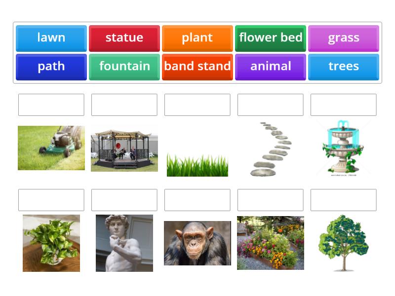 city park objects - Match up