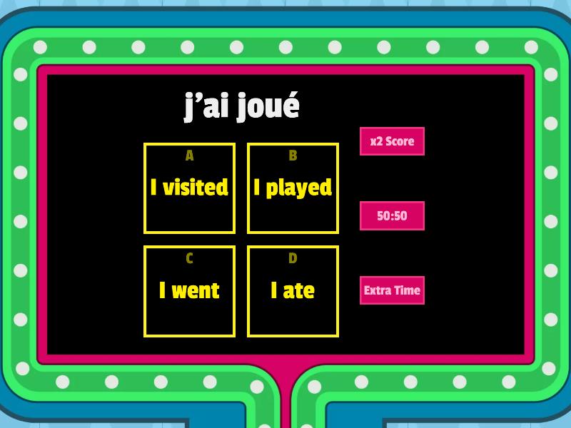 French past tense - Gameshow quiz