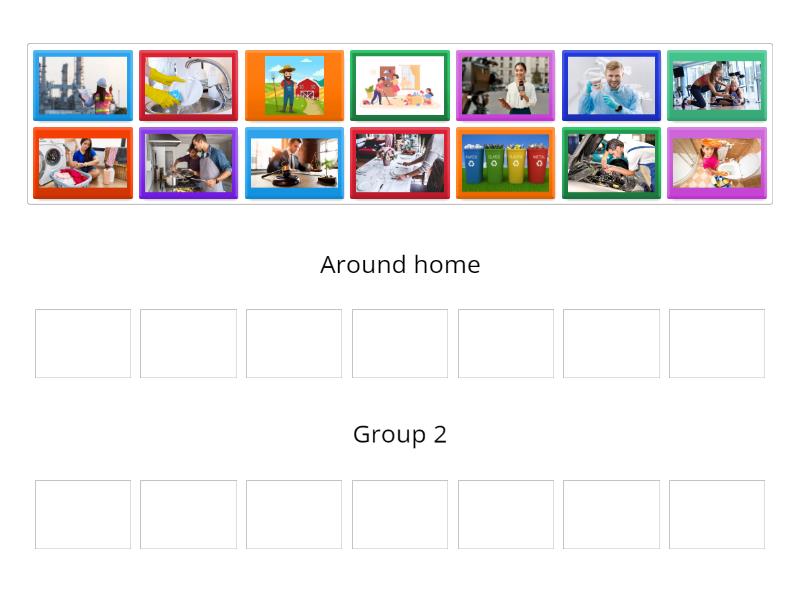 Jobs around and outside home - Group sort