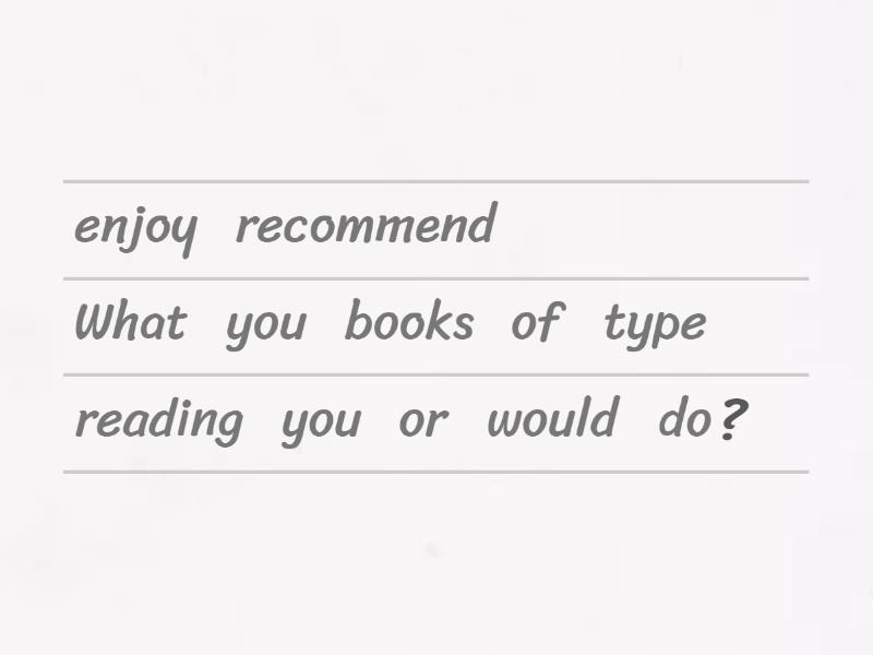 Reading Habits - Unjumble