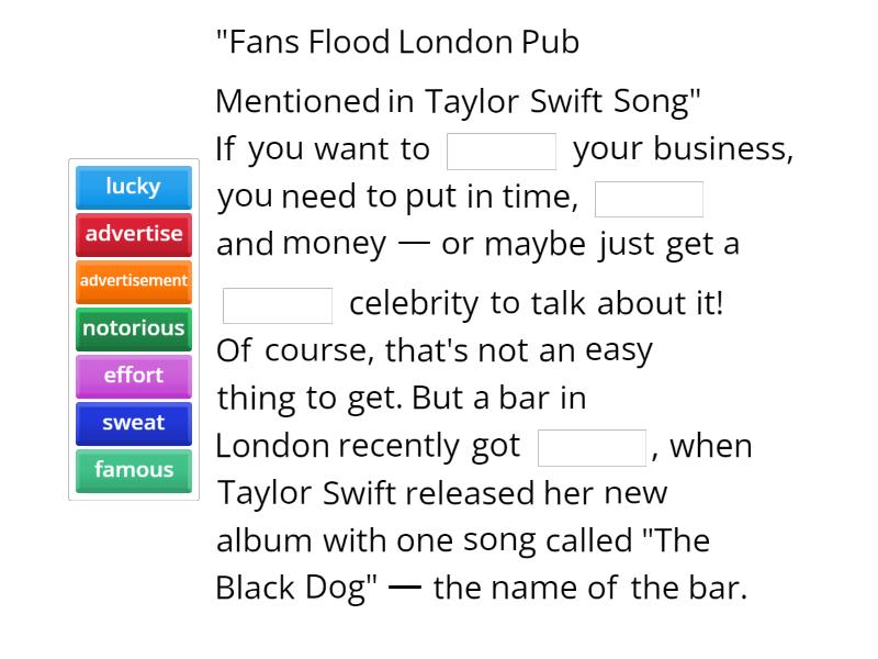 Fans Flood London Pub Mentioned in Taylor Swift Song (article ...