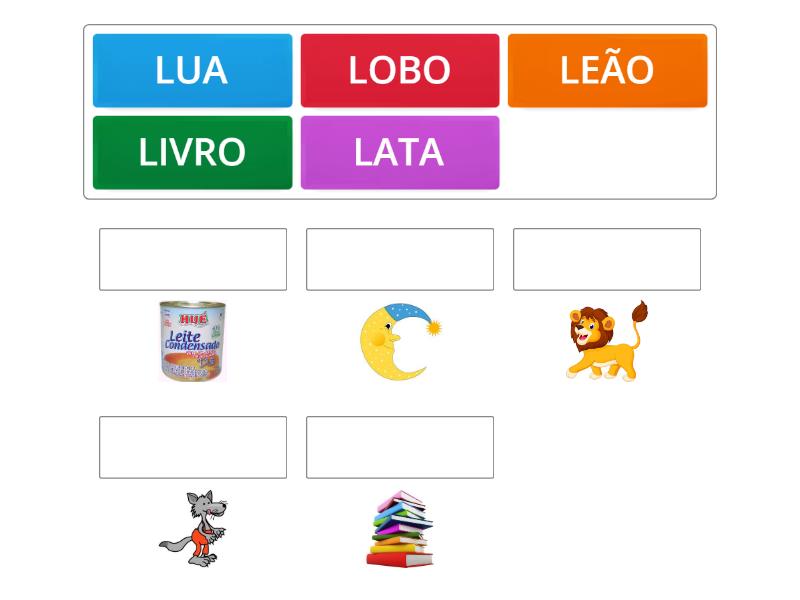 FIGURAS COM A LETRA L - Match up