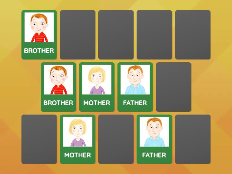 The Family Members - memory game - Matching pairs