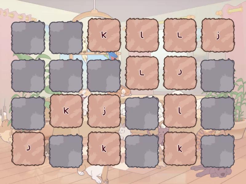Letter J; K; L - Matching pairs