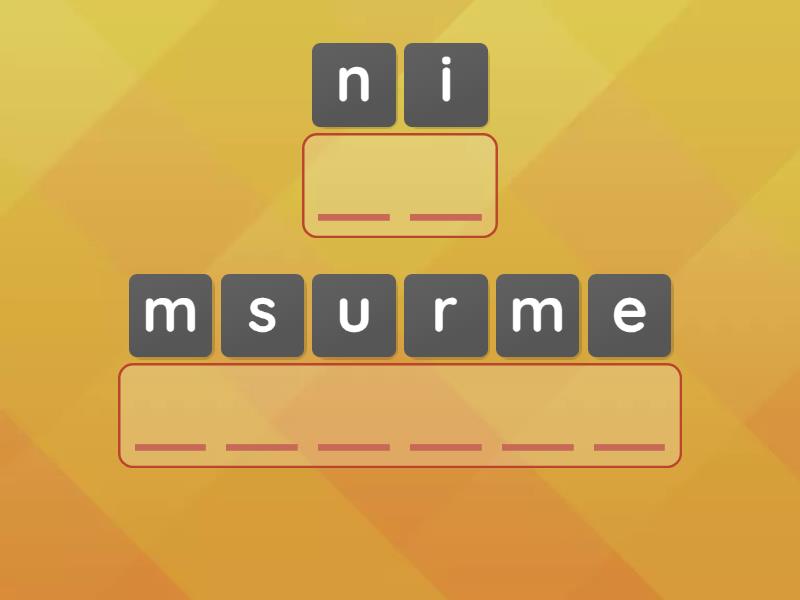 Present Simple - Anagram