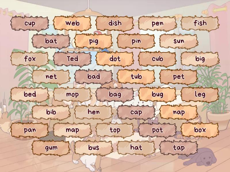 short vowels - Flip tiles