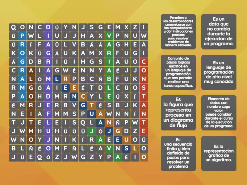 Sopa de letras F. Programacion - Wordsearch