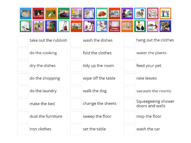 Household Chores - Une las parejas
