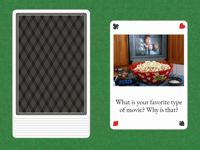 Movies (conversation)- Speaking questions - Speaking cards