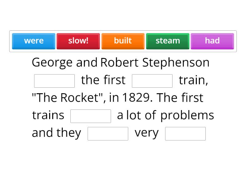 Welcome 3 The Rocket - Complete the sentence