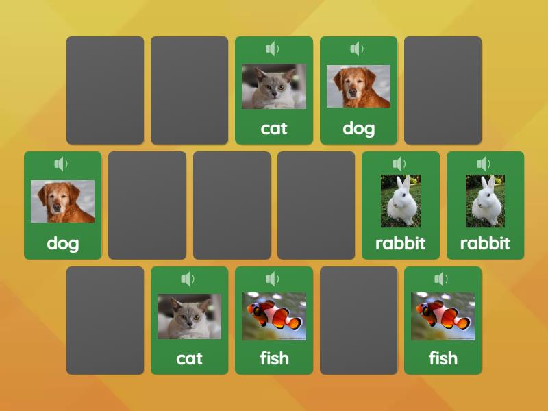 Animals Matching - Matching pairs