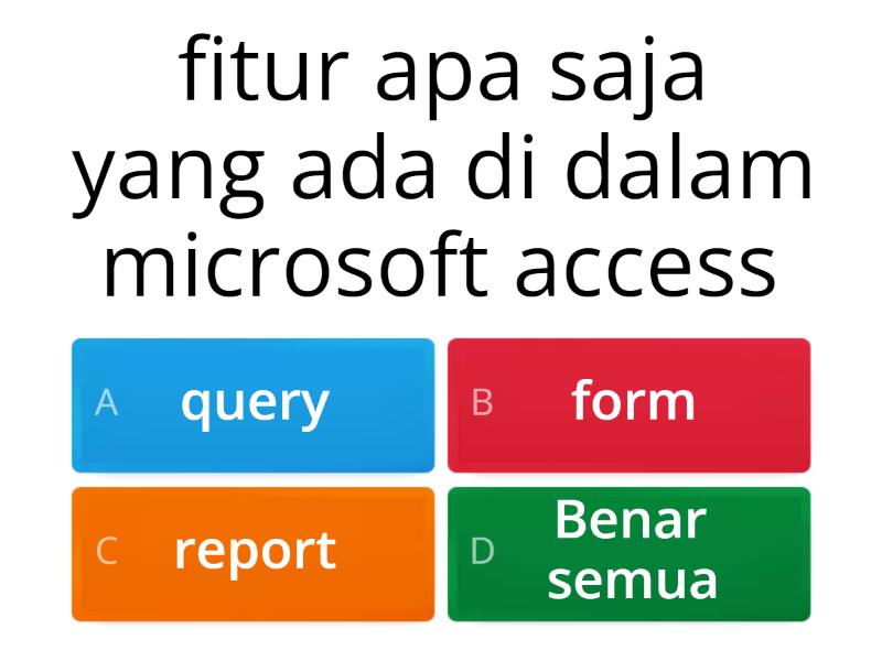 Microsoft access - Quiz
