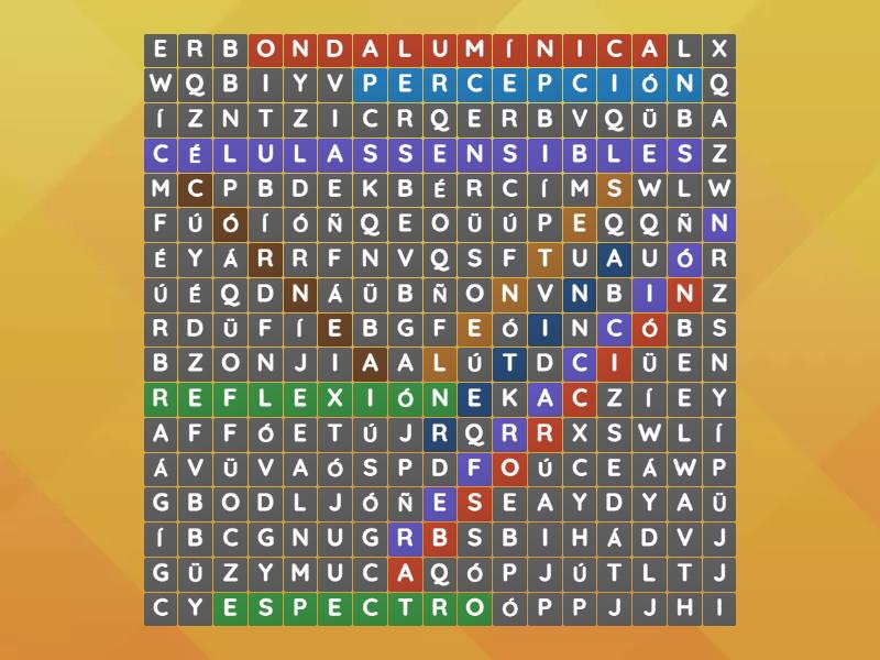 LUZ Y VISIÓN - Sopa de letras