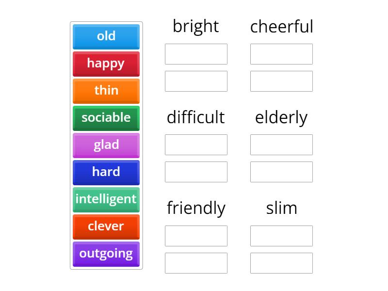 synonyms - Group sort