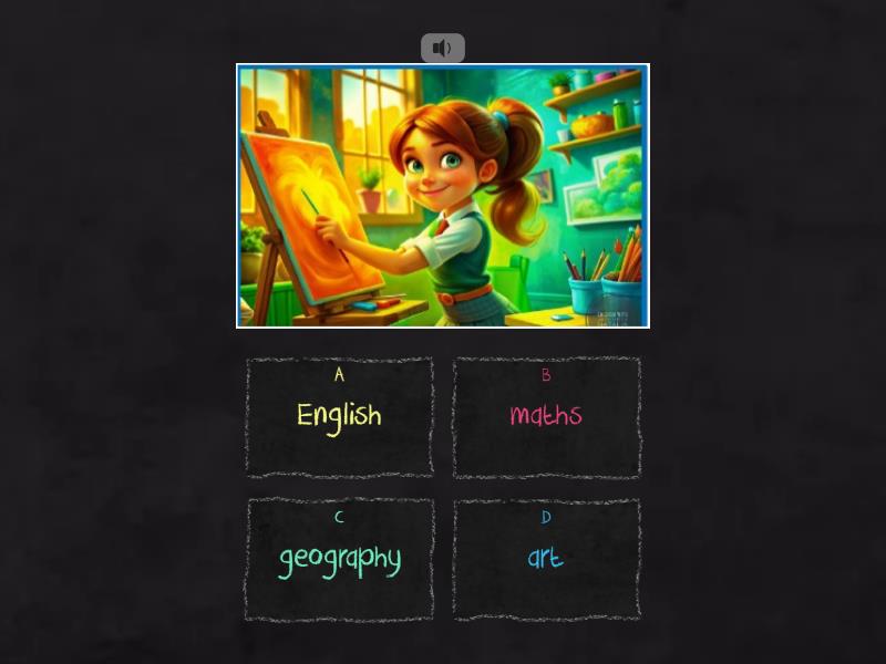 GG2 Unit 1 School subjects - Quiz