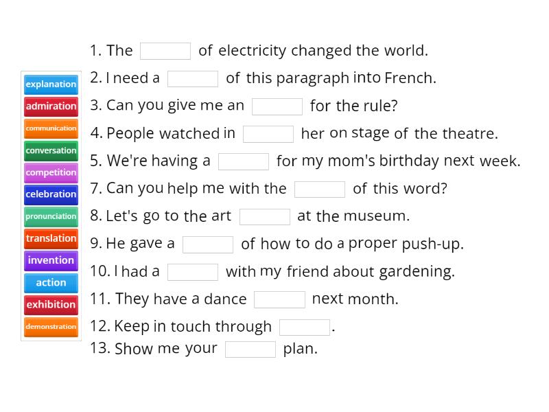 mod 5f word formation ~ION Spotlight 8 2990 fill in the gaps - Missing word