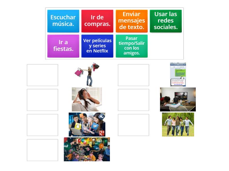 Spanish 2. Free time activities . Vocabulary. - Match up