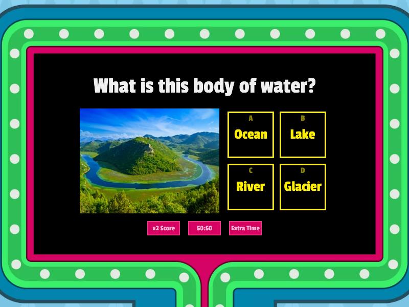 Landforms and Bodies of water - Game show de TV