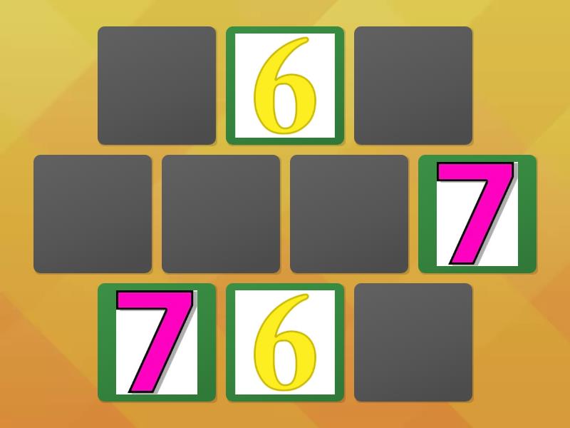 Pares numbers 6 to 10 - Matching pairs