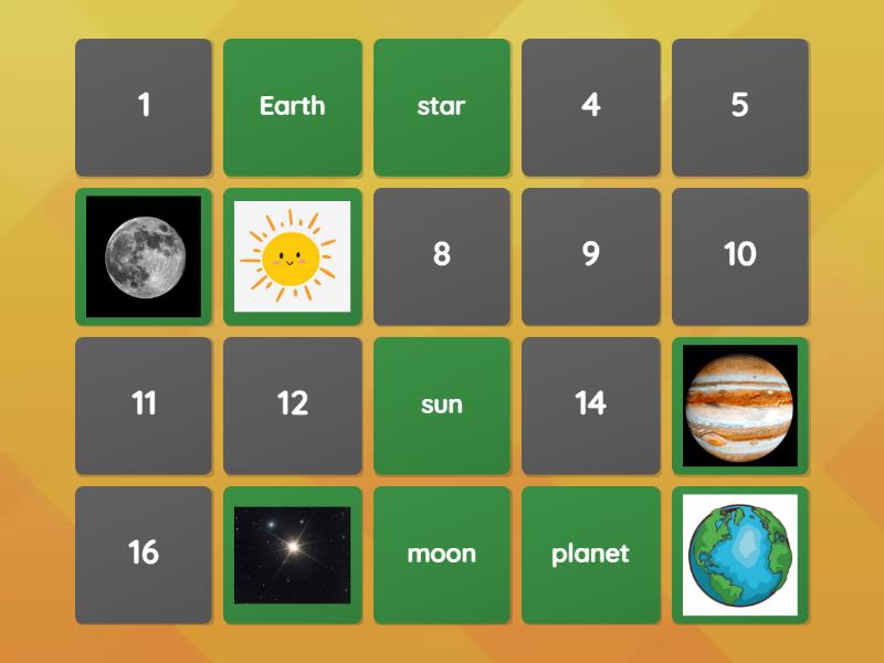 space -grade 5 - Matching pairs