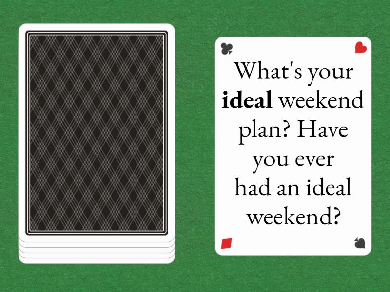 Weekend questions - Speaking cards