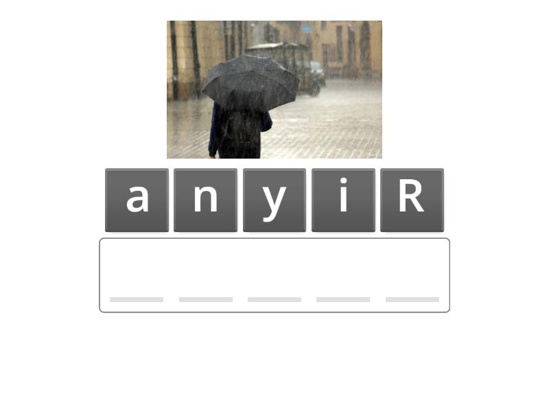 Types of weather - Anagrama