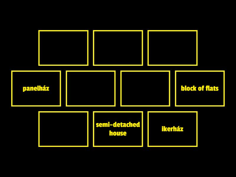 Types of houses - Matching pairs
