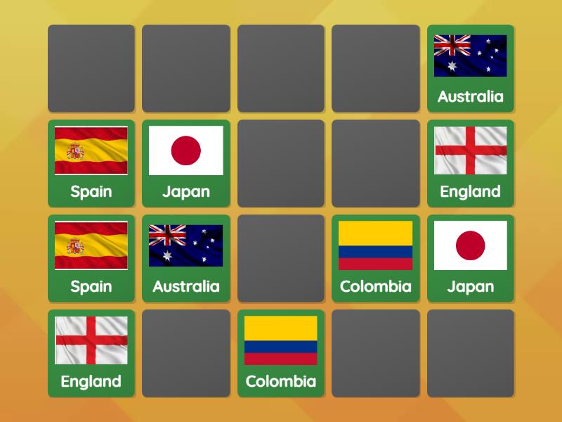 Countries - Matching pairs