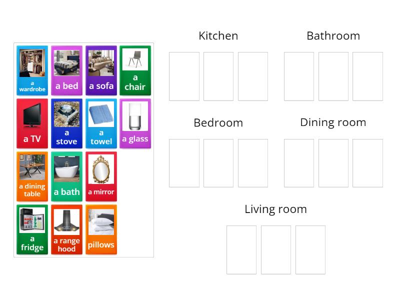Household items - sorting game - Group sort