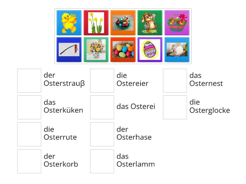 Ostern A1.1. - Match up
