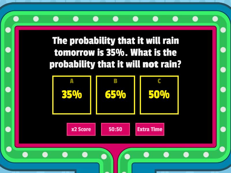 Probability Review Gameshow - Concurso de preguntas